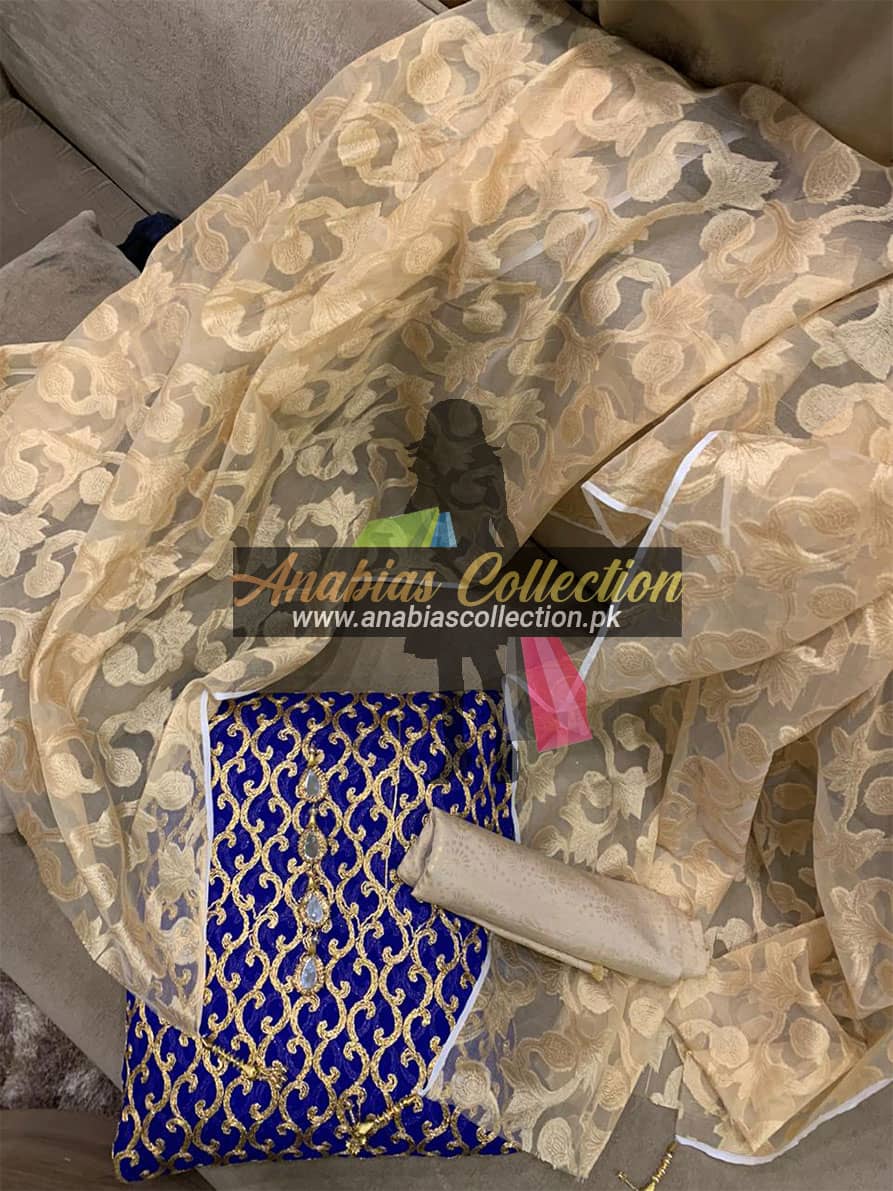 Chiffon Heavy Dori Embroidered 3 Piece Suit D-39 - Anabias Collection ...